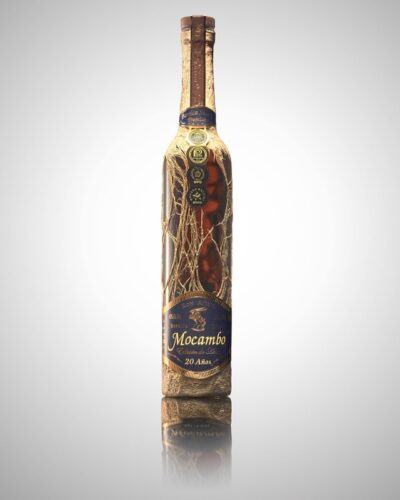 Botella elegante para ron mexicano de calidad premium